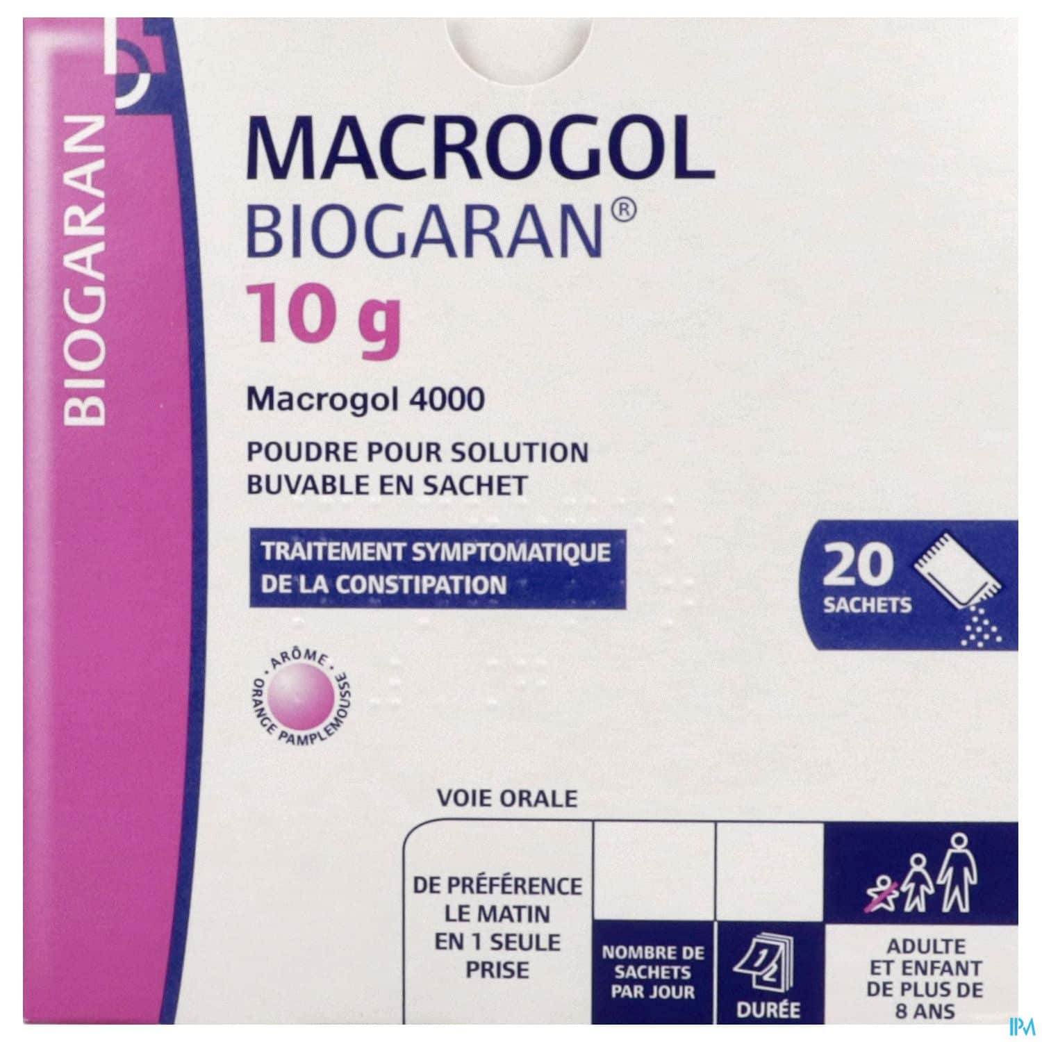 Macrogol Biogaran 10g Poudre Pour Solution Buvable Sachet 20 • La ...